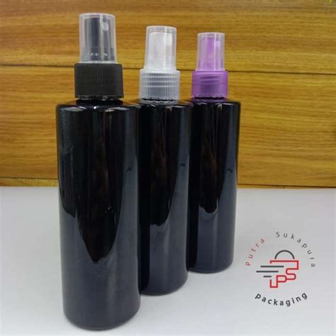 Jual Botol Spray 200ml Rf Hitam Pet Botol Spray Plastik Pet Tutup