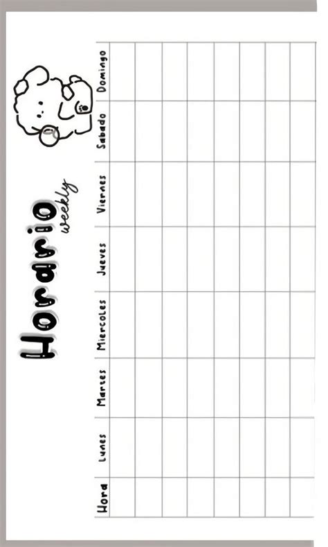 Pin En Mis Pines Guardados Plantillas Horarios Plantilla Horario