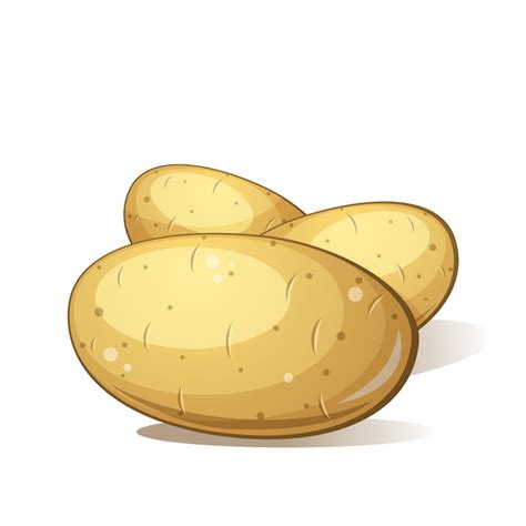 Tres Dibujos Animados De Patata Vector Premium