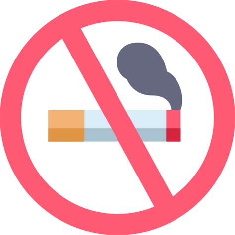 No Smoking Free Signs Icons