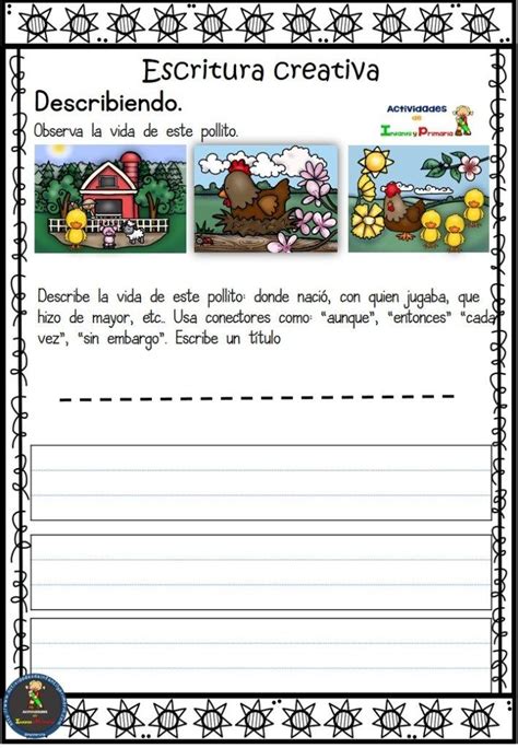 Trabajamos la expresión escrita y escritura creativa 1st grade