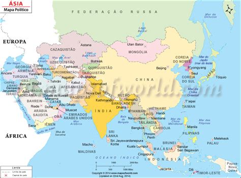 Mapa da Ásia
