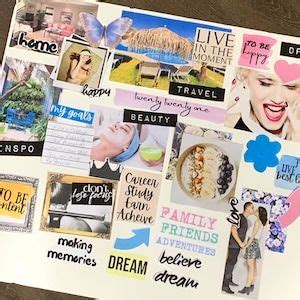 Vision Board Kit With Printable Words Quotes Images Frames
