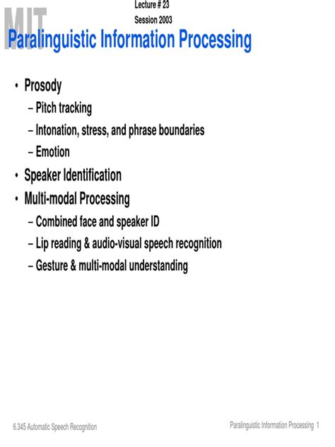 paralinguistic information processing prosody pdf speech recognition human communication