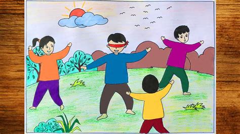 Hướng dẫn vẽ tranh cách vẽ tranh de tài trò chơi dân gian 7 độc đáo và