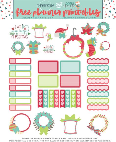 Free Printable Holiday Planner Stickers Free Templates Printable