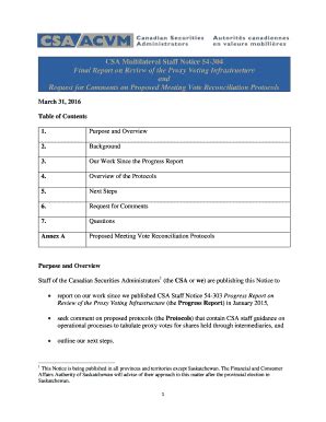 Fillable Online CSA Multilateral Staff Notice 54 304 Fax Email Print