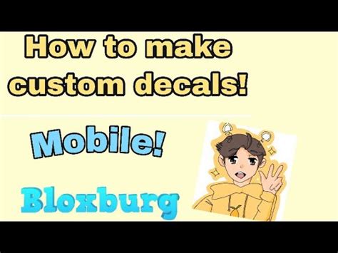 How To Create A Custom Decal For Roblox Bloxburg Tutorial YouTube