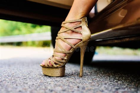 Les Jambes De La Femme Sexy Dans Des Talons Hauts Image Stock Image