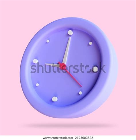 Stylized Circle Clock Icon Minimal Alarm Stock Illustration 2123003522
