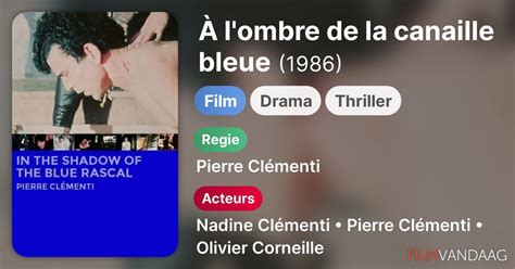 À l ombre de la canaille bleue film 1986 FilmVandaag nl