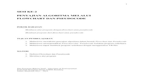 modul 2 2 flowchart dan pseudocode [pdf document]
