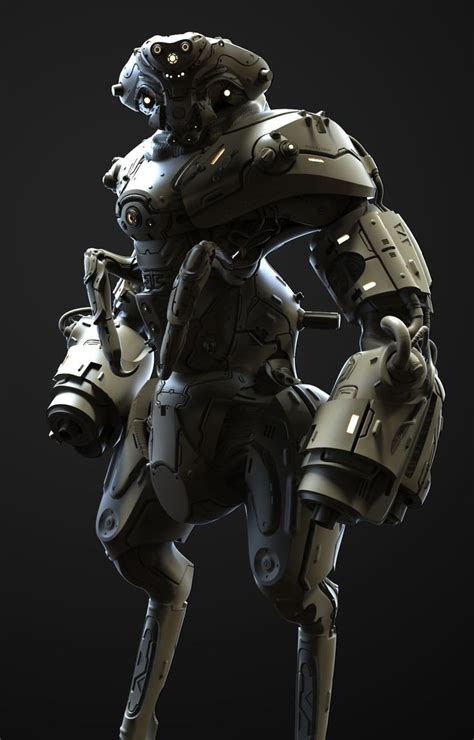 16 Stunning And Futuristic 3d Robot Character Designs For