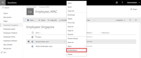 start a workflow manually in sharepoint