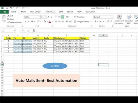 How To Sent Bulk Mails In Excel Automation Multiple Mails Sent In