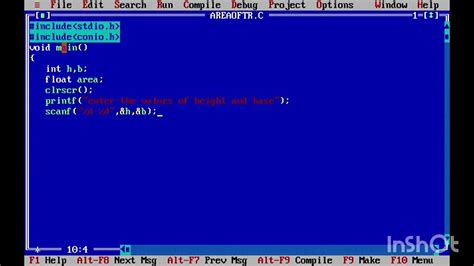area of triangle in c program youtube