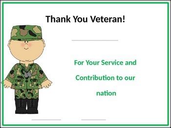 Veteran S Day Certificates EDITABLE By Fun Teach TPT