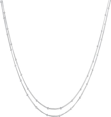 Elli Naszyjnik Damski Warstwowy Delikatny Basic W Srebrze 925 Sterling