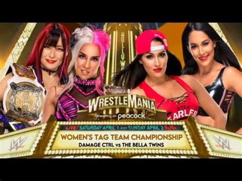 WWE 2K23 WRESTLEMANIA 39 DAMAGE CTRL VS THE BELLA TWINS WOMENS TAG