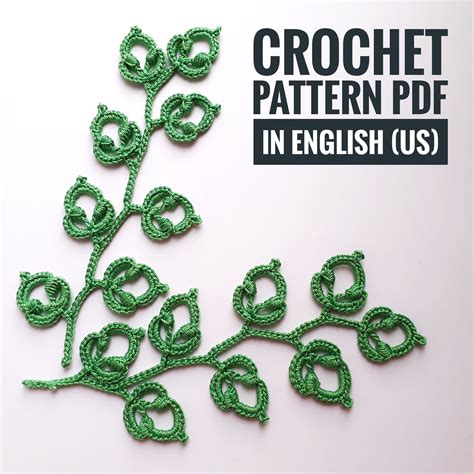Crochet Branch Pattern Crochet Twig Tutorial Crochet Tutorial PDF