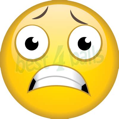 Scared Emoticon Face