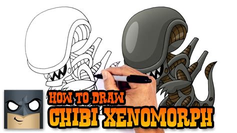 How To Draw Xenomorph Alien Cartooning Club Tutorial