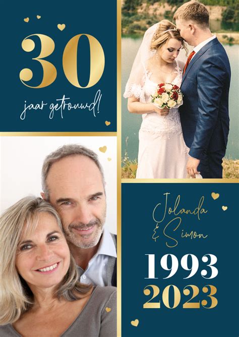 Jubileum 30 Jaar Goud Foto S Stijlvol Goud Kaartje2go