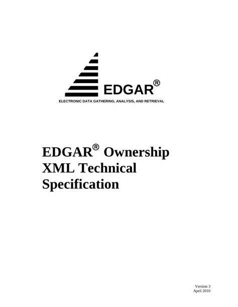 pdf edgar ownership xml technical specification · these taxonomies are a collection