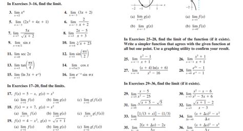 solved in exercises 3 16 find the limit 3 lim x 4 lim