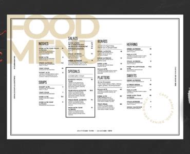 Landscape Restaurant Menu Template Psd Brandpacks