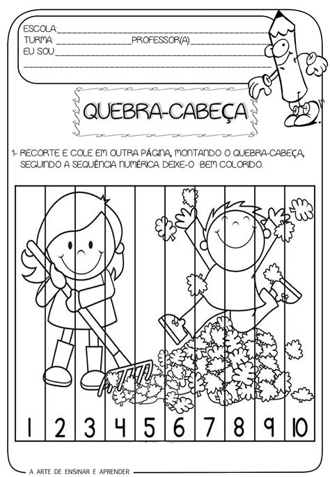 Atividade Pronta Quebra Cabe A Diy Artes E Mimos