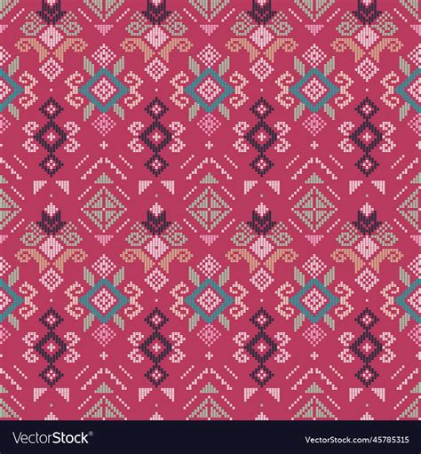 Filipino Yakan Weaving Seamless Pattern Royalty Free Vector