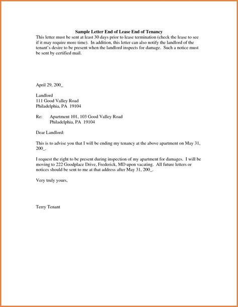 Tenant Inspection Notice Letter Template
