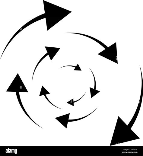 Rotating Arrows Concentric Radial And Circular Arrow Element Cycle
