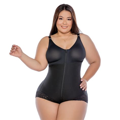 420 Body Panty Con Brasier Y Encaje Siliconado Fajas Salome Colombia