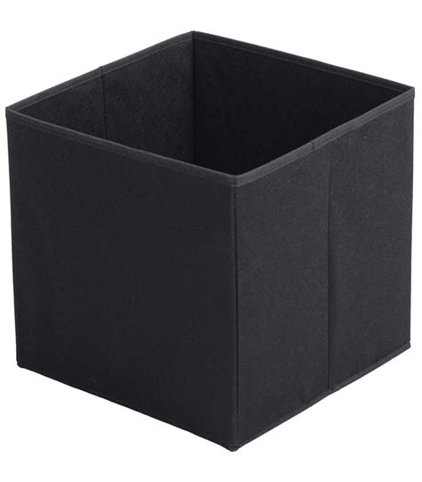 Boîte de rangement cube intissé noir 31x31x31cm