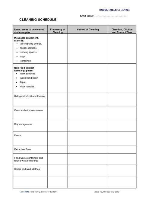 Hospital Housekeeping Cleaning Checklist Infoupdate Org