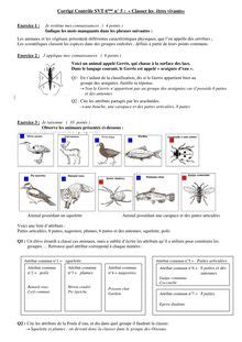 Exercice Corrig Sur La Classification Des Tres Vivants Svt E