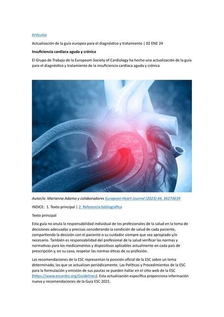 Insuficiencia Cardíaca Aguda y Crónica oscar ramirez uDocz