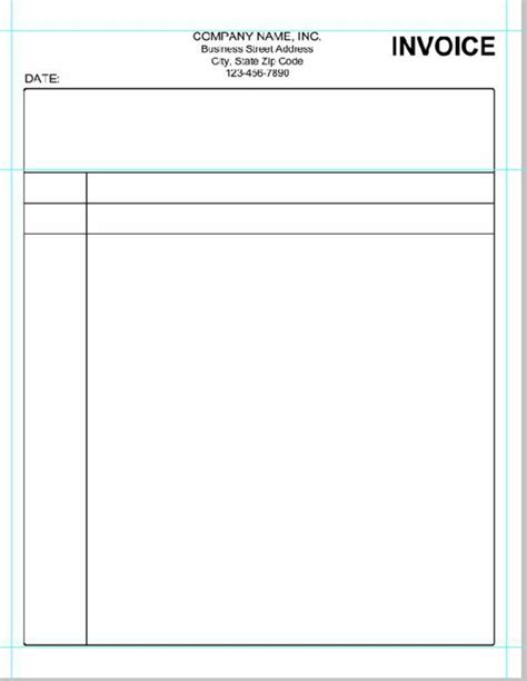 Free Printable Quickbooks Blank Invoice Template Templates For