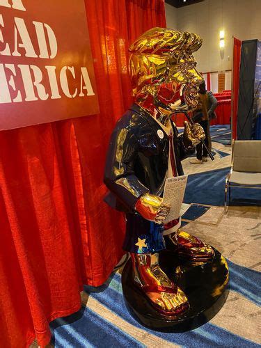 Golden Trump Statue Turns Heads At Cpac News Channel
