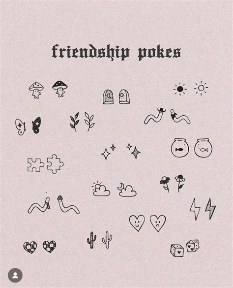 Stick N Poke Minimal Tattoo Matching Friend Tattoos Small Hand Tattoos