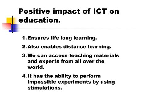 INTRODUCTION ICT Has A Great Impact On Education As Well As Other