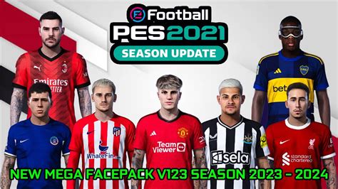 NEW MEGA FACEPACK V123 SEASON 2023 2024 PES 2021 SMOKEPATCH
