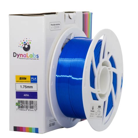 Filamento PLA SILK Azul DynaLabs 1 75mm 1Kg Dynalabs