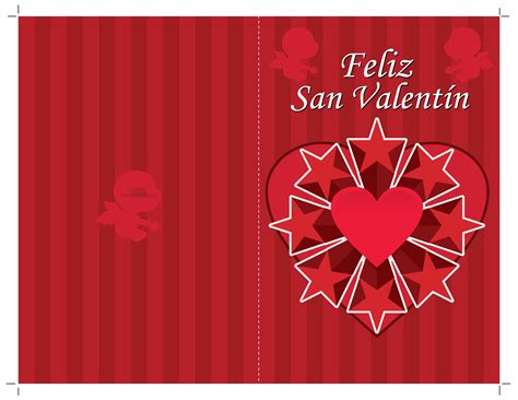 Feliz día de San Valentín Tarjetas Para Imprimir