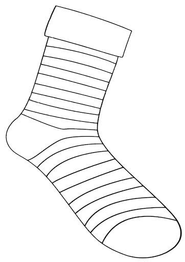 Los Calcetines Para Colorear Imprimir E Dibujar ColoringOnly