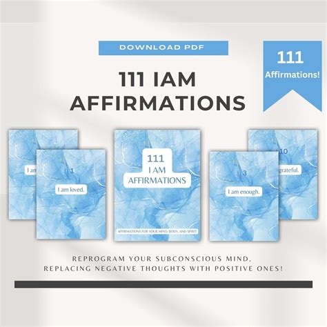 111 I AM Positive Affirmations Motivational Affirmations Inspiration