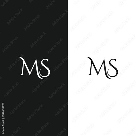 Ms Logo M S Design White Ms Letter Ms M S Letter Logo Design