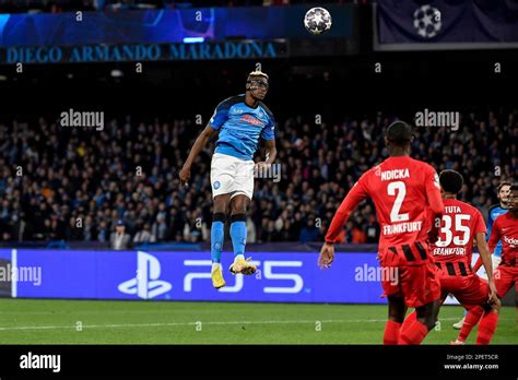Victor Osimhen Of SSC Napoli Headers And Scores The Goal Of 1 0 During
